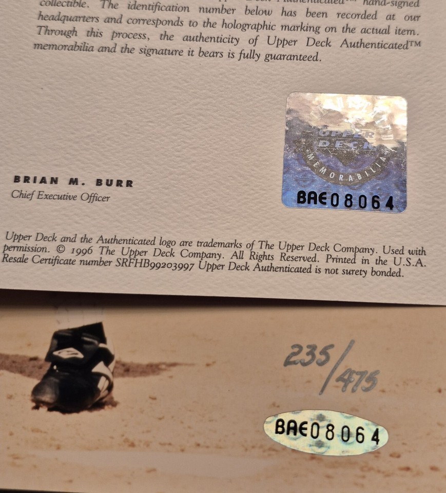 Albert Belle Signed White Sox 8x10 Uda Certificate | eBay