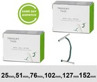 Treasury Tags Metal Ended Various Sizes 25mm 51mm 76mm 102mm 127mm ...