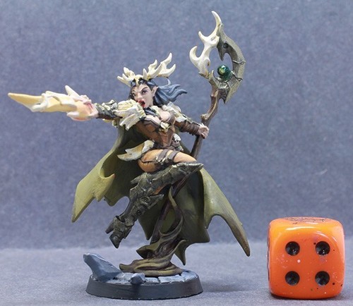 Dungeons and Dragons Painted 3d printed miniature Female Elf Druid | eBay