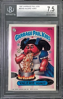 1987 Garbage Pail Kids Valerie Vomit 251b Beckett 7.5 | eBay