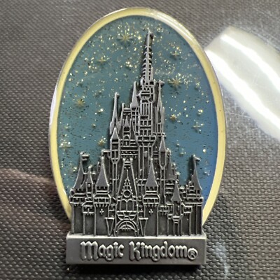 WDW Magic Kingdom Cinderella’s Castle Blue Glitter Pin 2004 | eBay