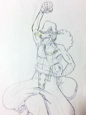 One Piece Animation Cel Usopp Eijiro Oda Original Sketch Hand Drawn ...