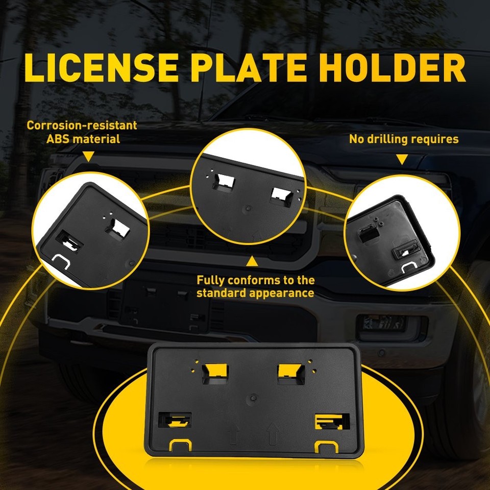 Front Plate License Tag Bracket Holder For 24-25 Ford F-150 5.0L RL3Z ...