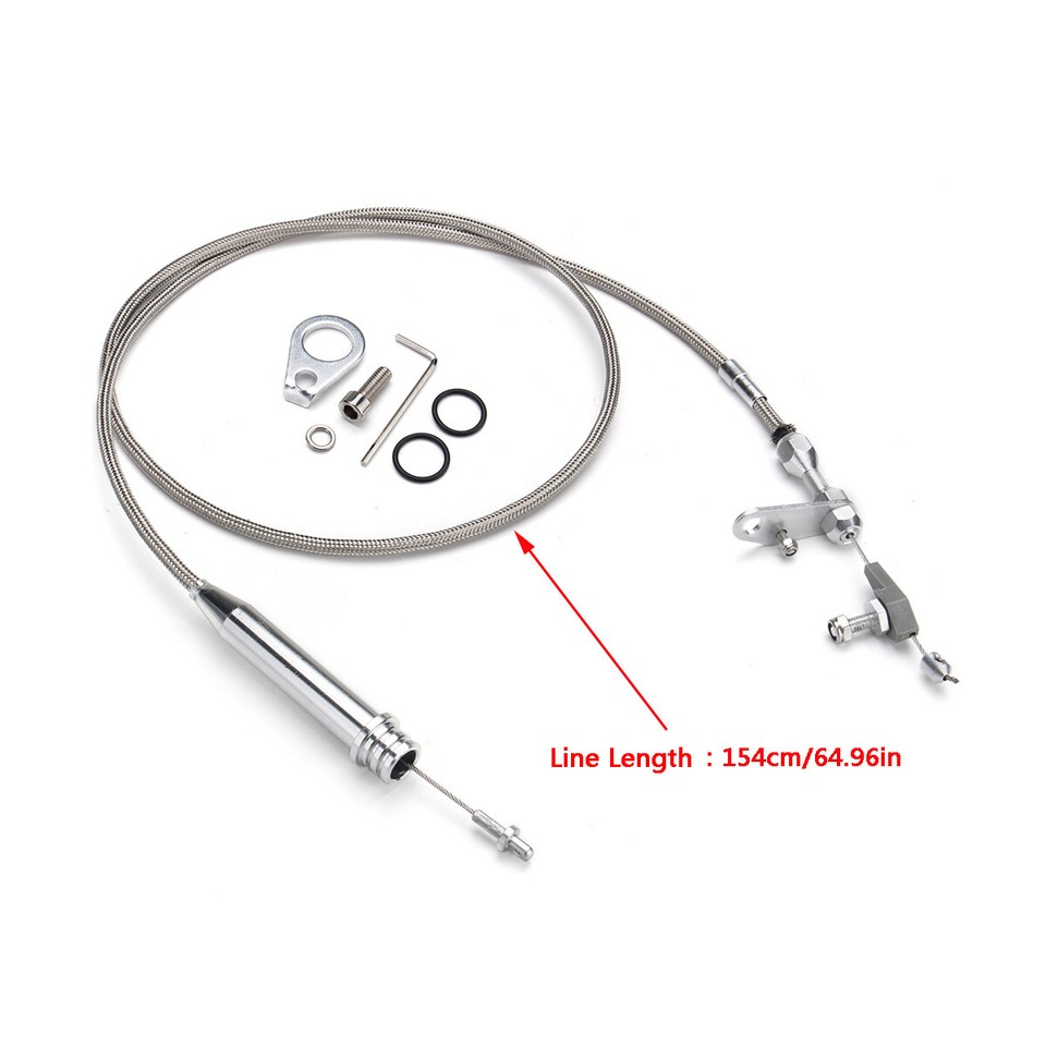 700R4 Stainless Steel Braided Transmission Kick Down Detent Cable SBC ...
