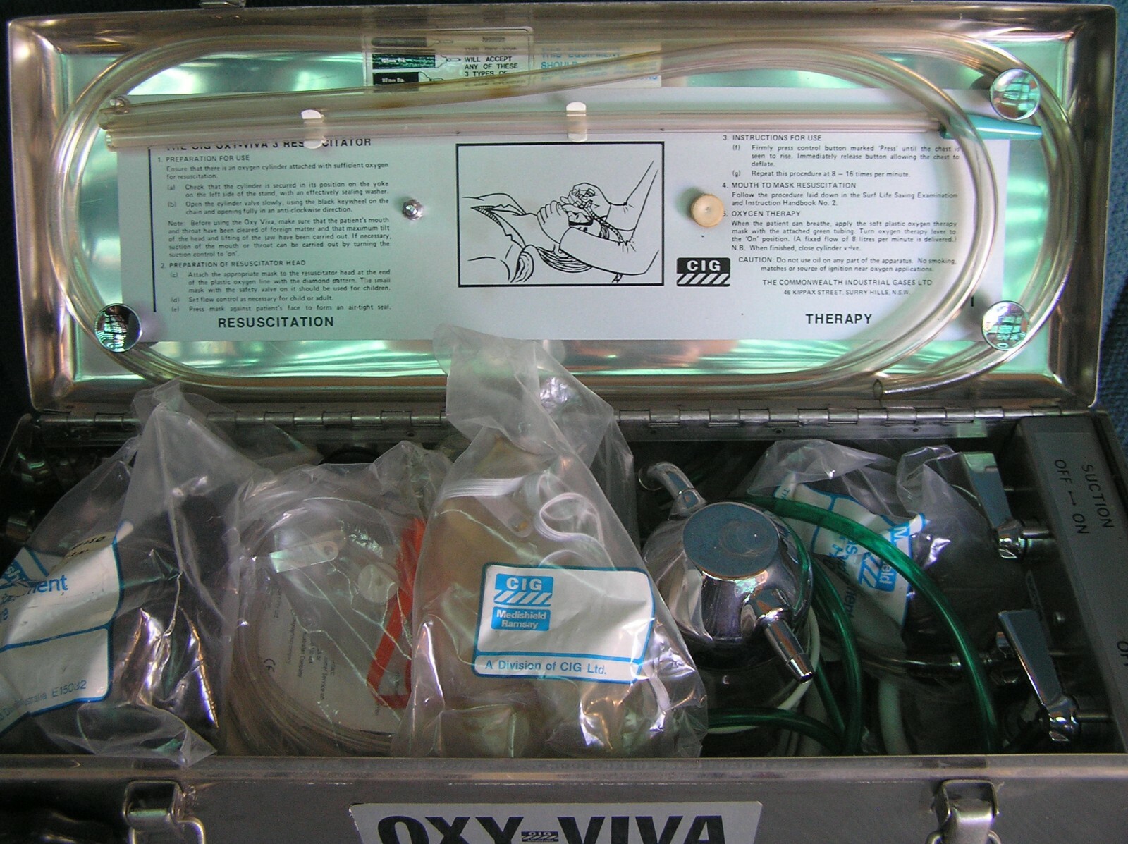 CIG OxyViva-3 Resuscitator with SUCTION Oxy-Viva 3 First Aid Emergency ...