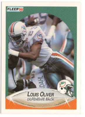 (VG) 1990 Fleer Update #U-79 Louis Oliver Miami Dolphins Card | eBay