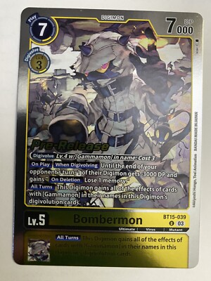 Digimon TCG BT15-039 Exceed Apocalypse Bombermon Pre-Release English | eBay