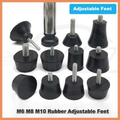 Rubber Adjustable Feet M6 M8 M10 Screw in Height Levelling Machine ...