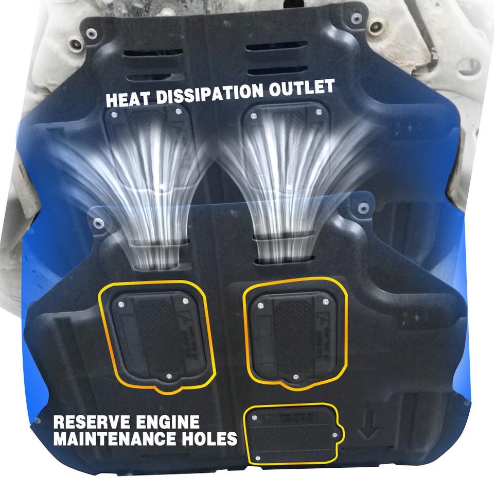 For Ford Focus 2012-2018 car Front Engine Mud Flaps Under Cover Black ...