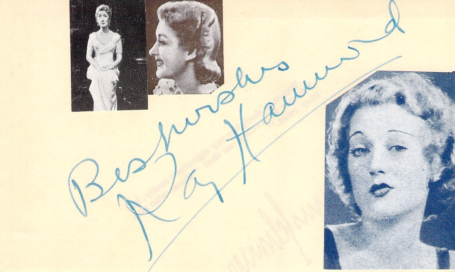 Kay Hammond d1980 signed autograph 3x5 Cut Actress Stage & Film Blithe ...