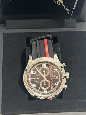 Lotus Marc Marquez Chronograph Wristwatch for Men, Red Stainless Steel ...