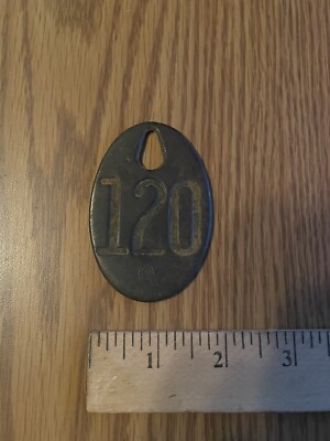 BRASS COW #120 TAG DAIRY FARM COW TAG DOUBLE SIDED vintage #120 | eBay