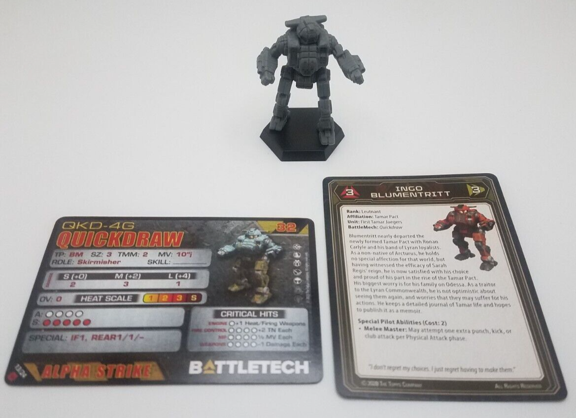 Battletech Mercenaries - Quickdraw *Mech & Cards* | eBay