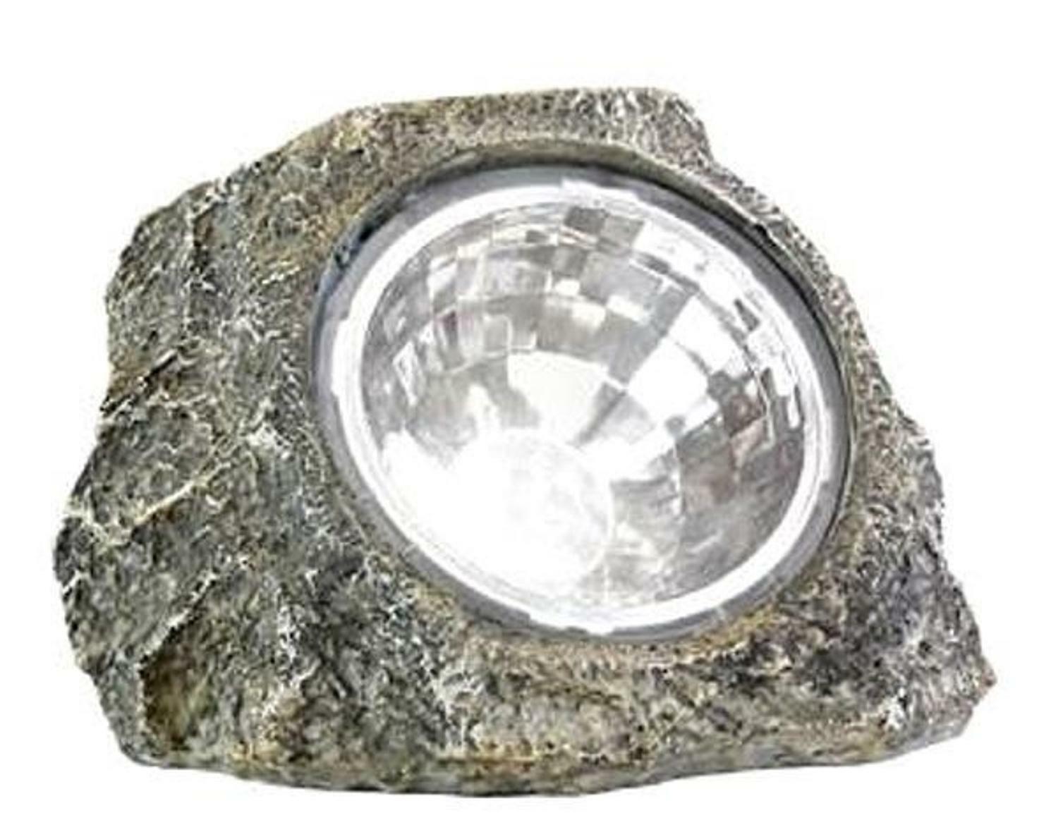 One Rock Stone Solar Spot Light with 3 LED Bulb Waterproof Garden ...