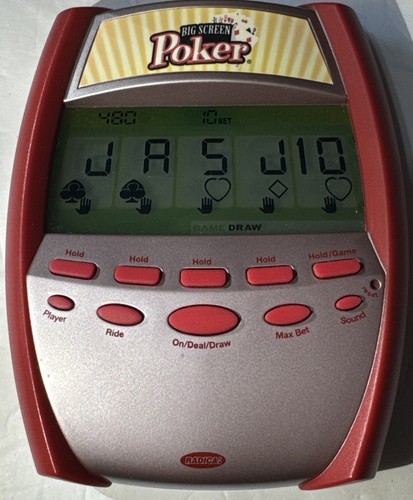 Radica Big Screen Poker Handheld Electronic Card Game W/ Back Light ...