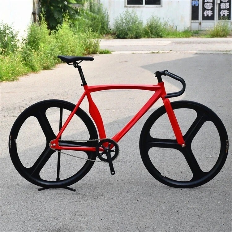 700C Track Bike Single Speed V-Brake Fixed Gear Muscular Bicycle ...