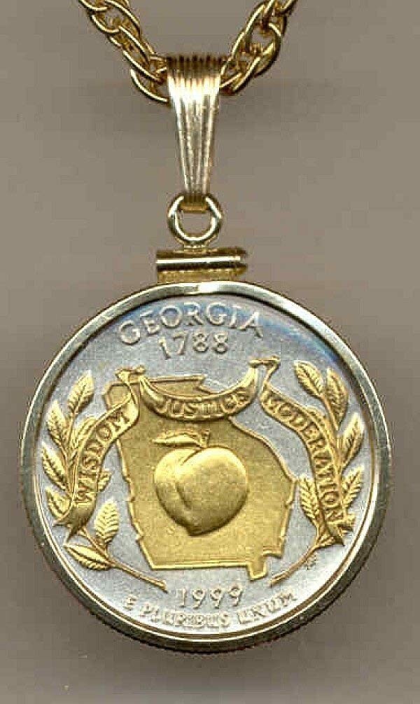 COLORIZE GEORGIA 1788 - 1999 QUARTER P VERY RARE Coin only. | eBay