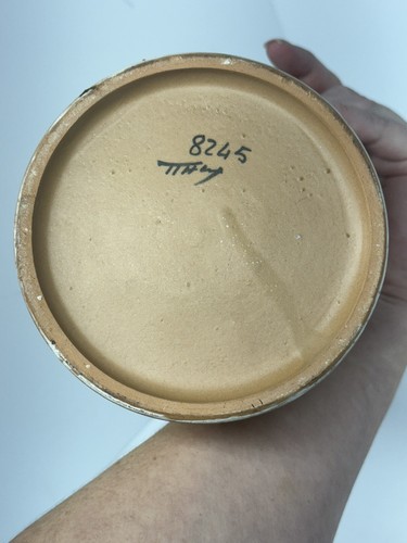 MCM Bitossi White and Gold Ceramic Pitcher Vase Italian Pottery | eBay