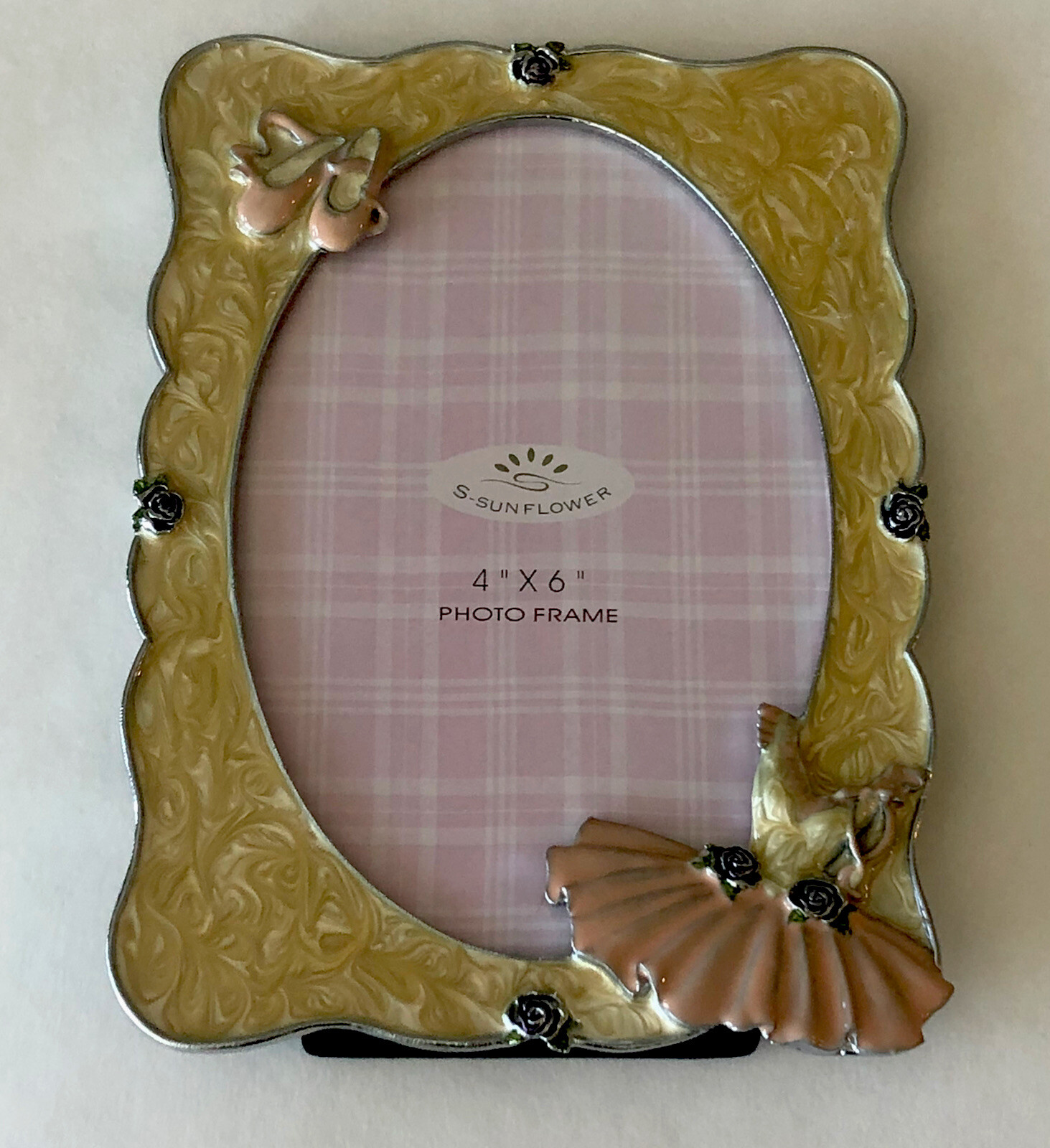 S-Sunflower Yellow 4x6 Ballet Photo Frame Tutu Ballet Shoes And Roses ...