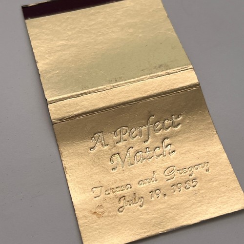 Teresa & Gregory July 19, 1985 Wedding Monogram Vintage Matchbook Cover ...