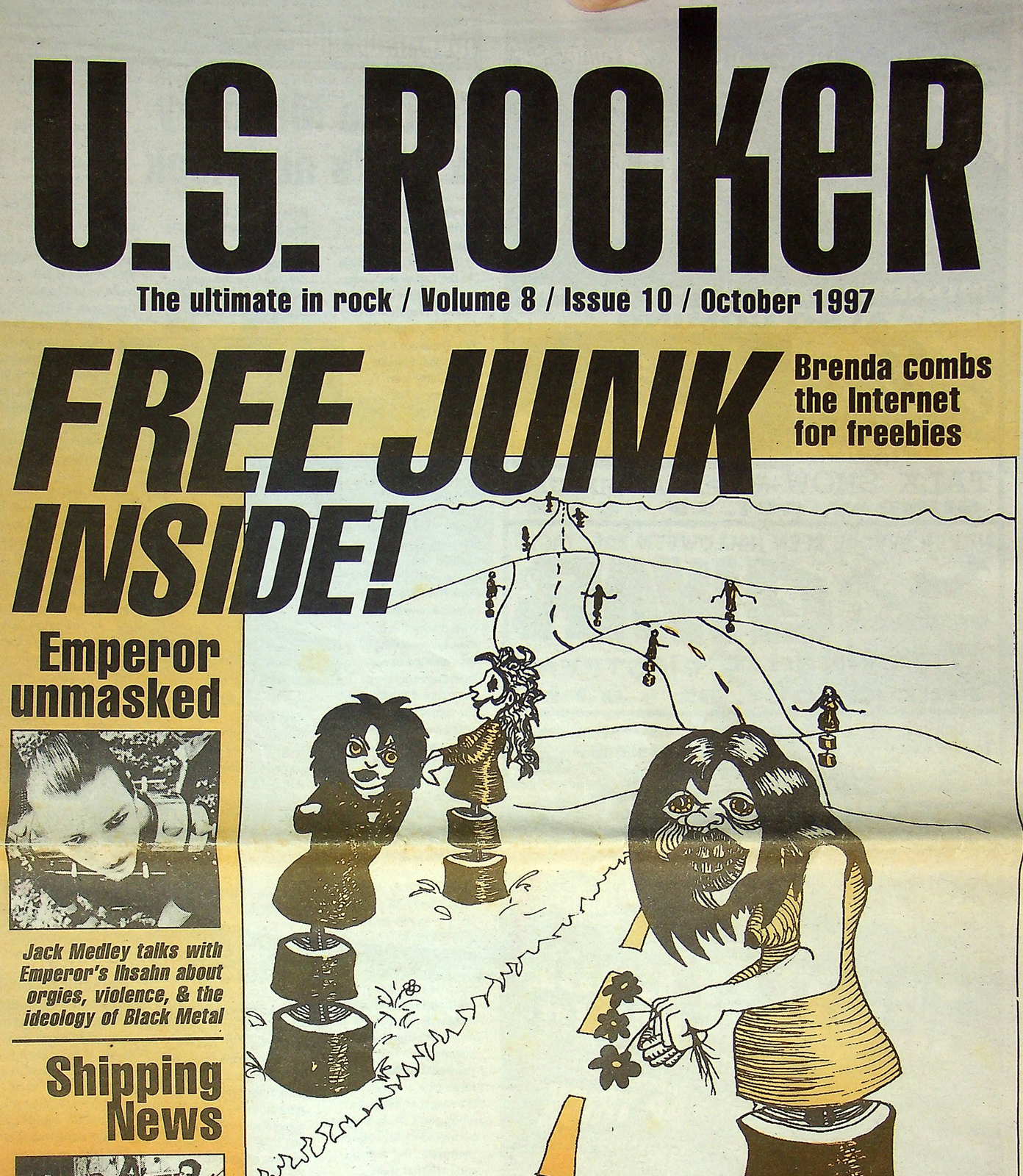 U.S Rocker Magazine Vol 8 No.10 1997 Emperor, Punk Rock Cheese Factory ...