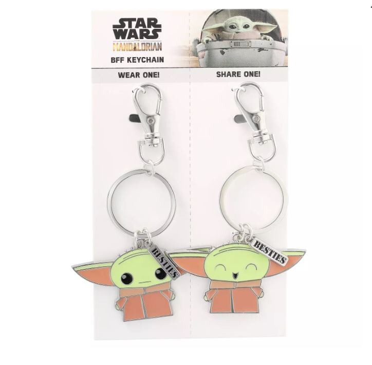 Disney Star Wars Grogu The Mandalorian Metal BFF Besties Keychain Key ...