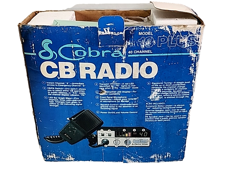 Cobra 19 Plus 40 Channel CB Radio Transceiver w/ Cobra Mic, Bracket ...