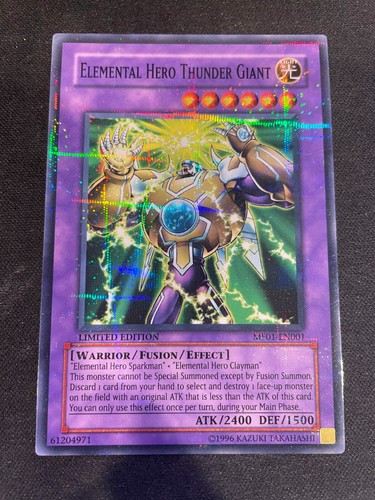 Elemental Hero Thunder Giant (MF01-EN001) Parallel Rare - Limited ...