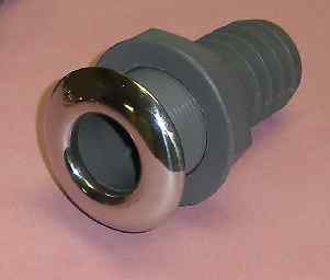 Attwood Composite Thru Hull with Stainless Cap Connector Fitting 1.5 ...