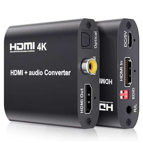 4K HDMI Audio Extractor Splitter HDMI to Toslink SPDIF Coaxial Digital ...