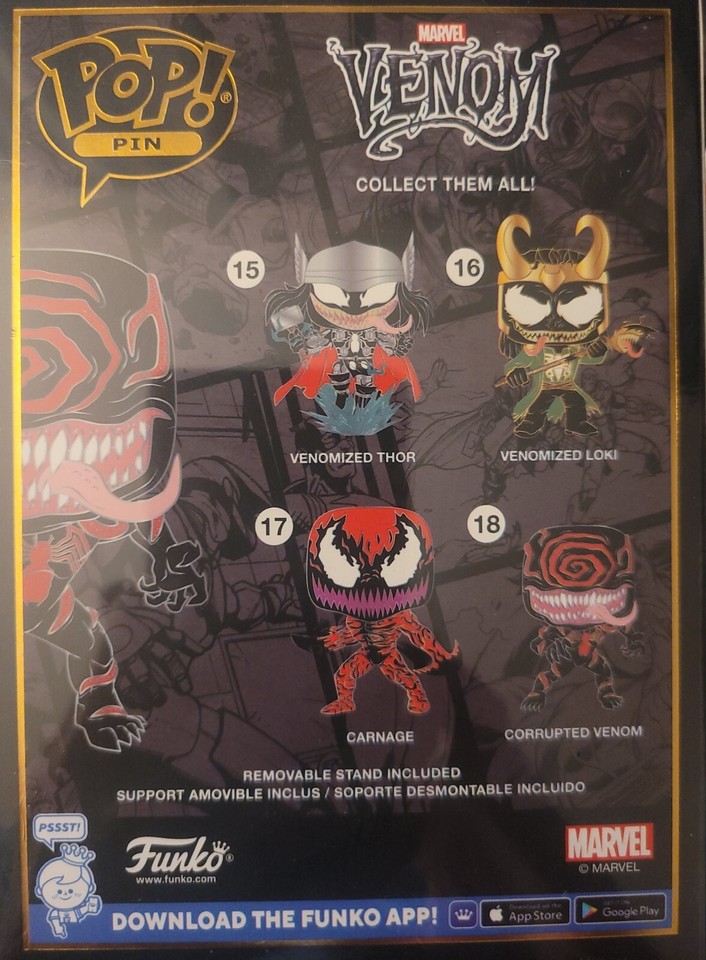 FUNKO POP! PIN: Marvel Corrupted Venom Enamel Pin #18 New Sealed | eBay
