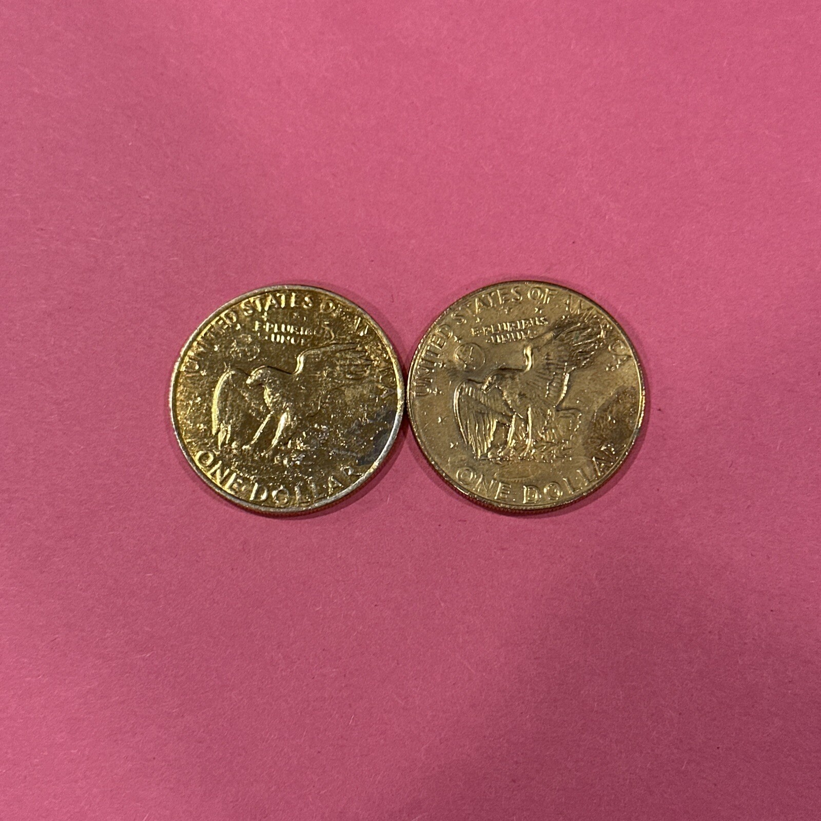 1972-Eisenhower Dollar No Mint Mark. 1974 Eisenhower Dollar No Mint ...