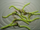 Irideus Horner's Greenie Weenie Bead head Worm Steelhead fly Fishing ...