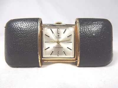 RARE VINTAGE 50s/60s XXS TRAVEL CLOCK STOWA CONVERTIBLE SELTENE ...