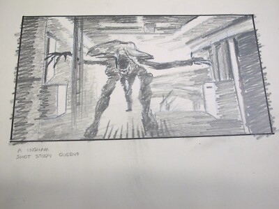 vtg 1980s Aliens movie hand drawn storyboard original art Ingham 3h | eBay