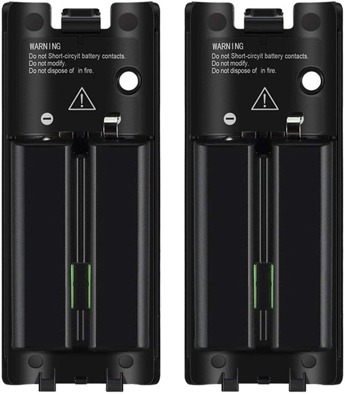 2X For Wii Remote Controller Batteries 2800mAh Rechargeable Black ...