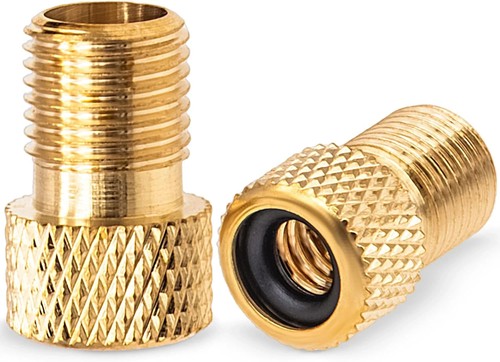 2PCS Brass Presta Valve Adapter, Convert Presta to Schrader Adaptor ...