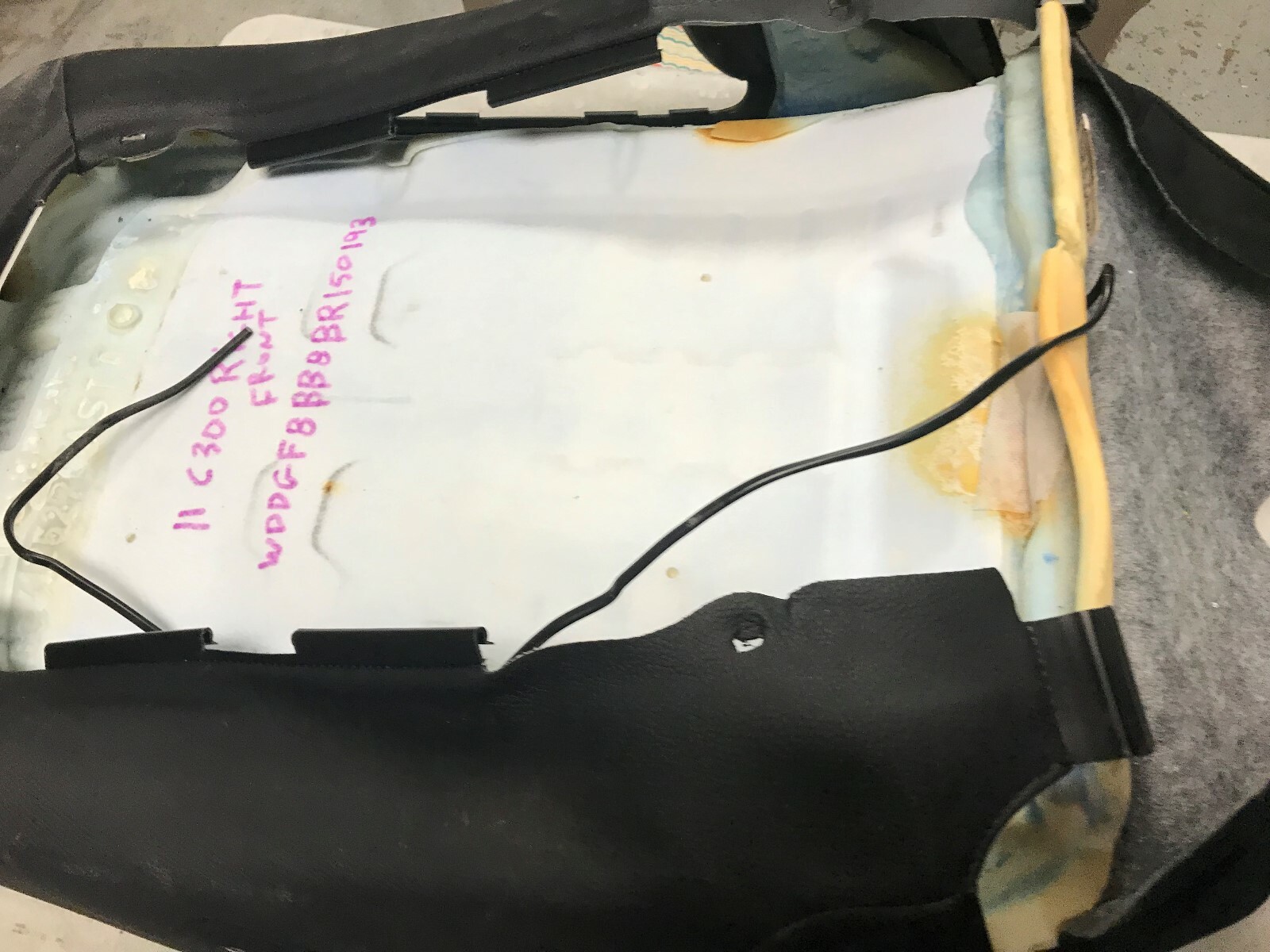 08 to 14 Mercedes C300 FRONT RIGHT PASSENGER seat cover 204-910-06-93 ...