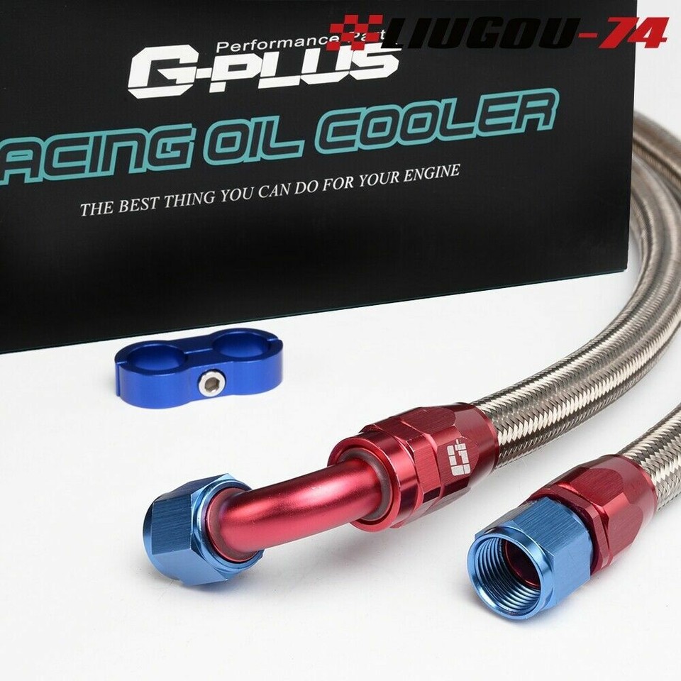 19 Row 10AN Universal Transmission Oil Cooler+Oil Filter Relocation ...