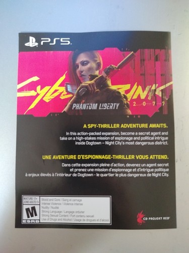 Cyber Punk 2077 Phantom Liberty DLC Add-on for Playstation 5 PS5 | eBay
