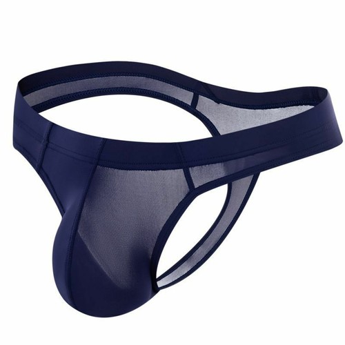Men's Sexy Ice Silk Underwear G String Thong Underpants Translucent ...