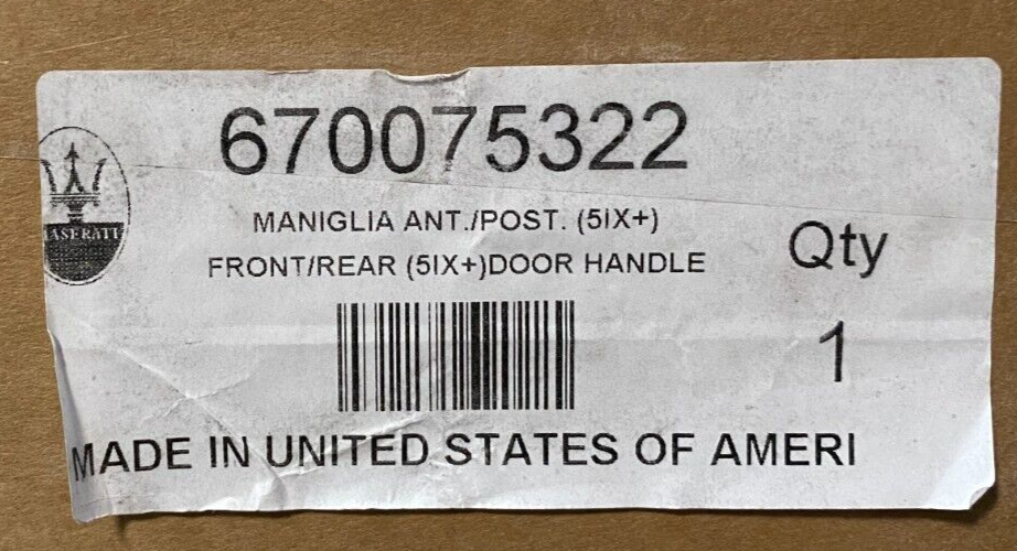 2014-2020 Maserati Levante Quattroporte Ghibli L Front Door Handle OEM ...