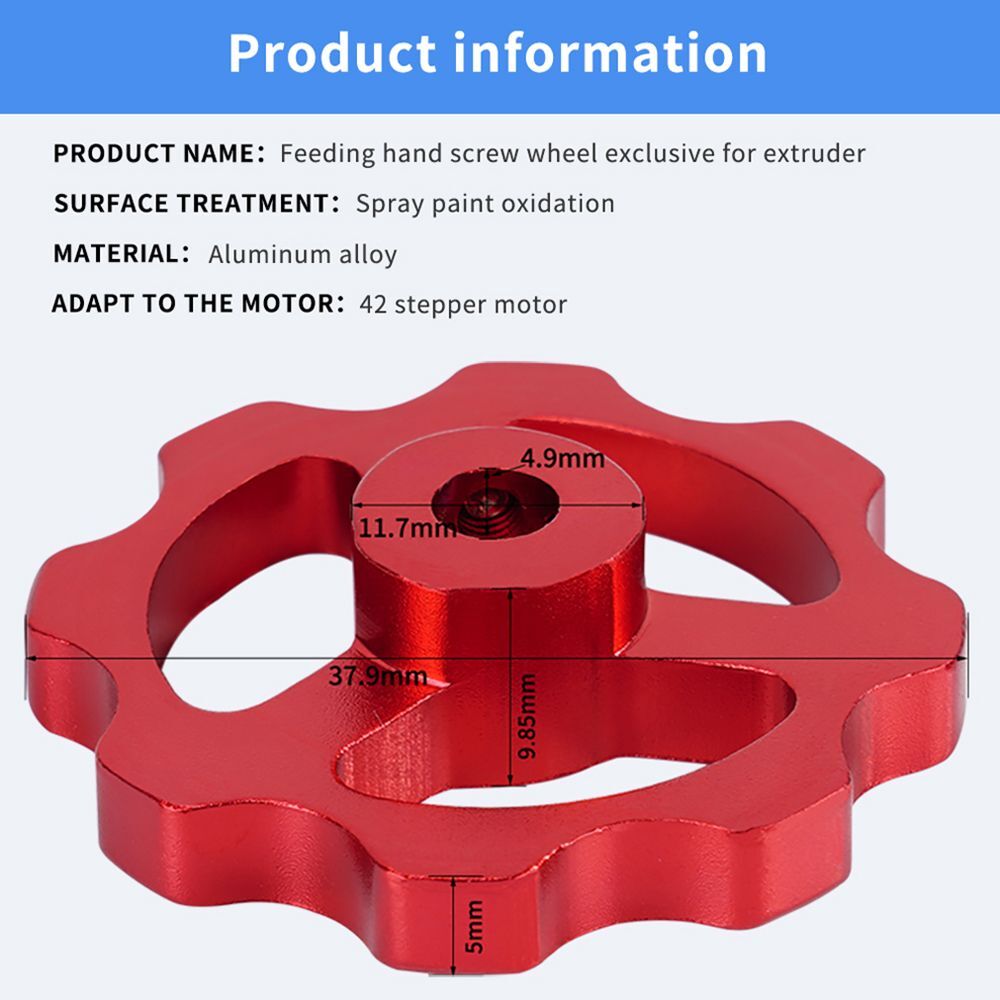 Stepper Motor Metal Handwheel Extruder Knob Hand Screw Wheel 3D Printer ...