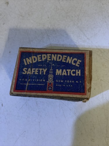 Vintage INDEPENDENCE Wood Safety Matches Box Only Pocket Sized Empty ...