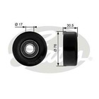 Gates Idler Pulley for Auxiliary Belt 38041 fits Holden One Tonner VZ ...