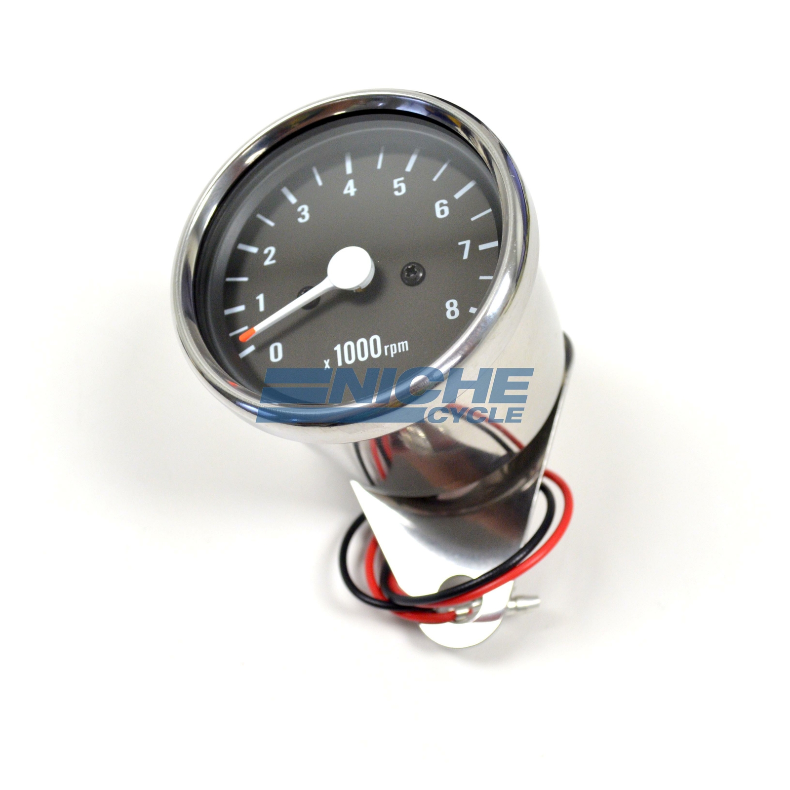 Mini Universal Motorcycle Mechanical 8K RPM Tach Tachometer Gauge 1:2 ...