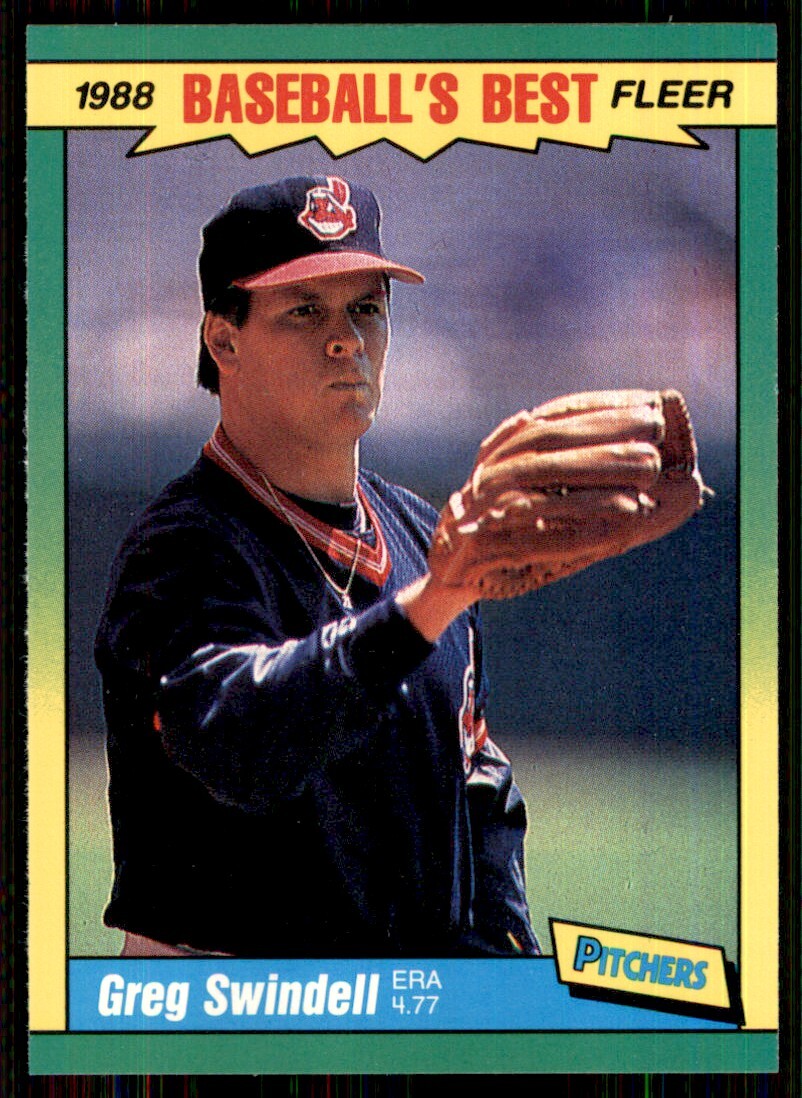 1988 Fleer Baseball's Best Sluggers vs Pitchers Greg Swindell Cleveland ...