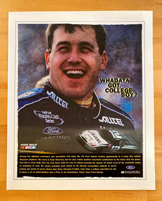 2002 Vintage Print Ad NASCAR Ford Ryan Newman Alltel 10"x12" | eBay
