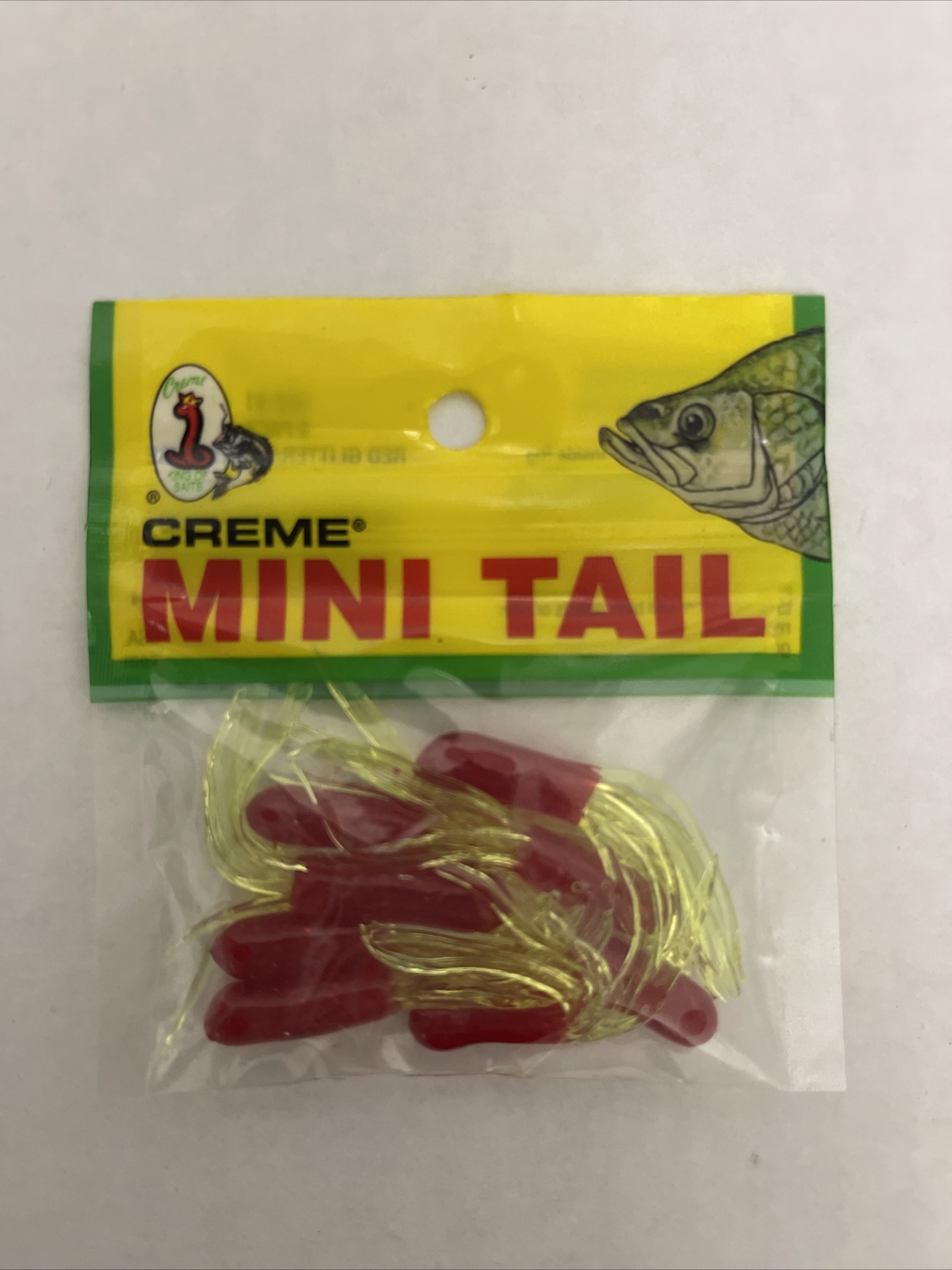 Creme Mini Tail Jig Lures 9 Pack Red Glitter/Chartreuse (NEW) | eBay