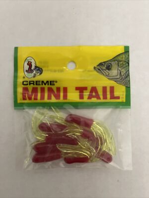Creme Mini Tail Jig Lures 9 Pack Red Glitter/Chartreuse (NEW) | eBay